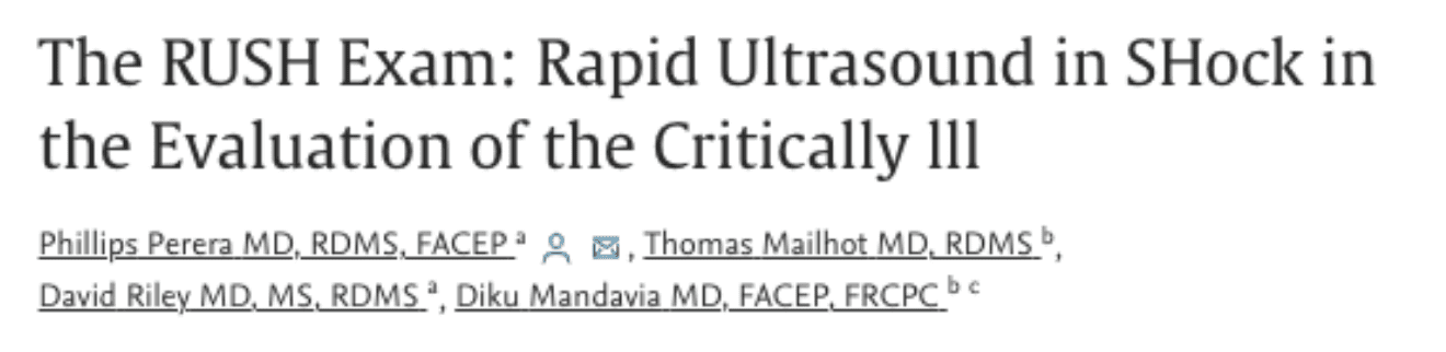 Use POCUS for the Diagnosis and Management of Shock | Clarius
